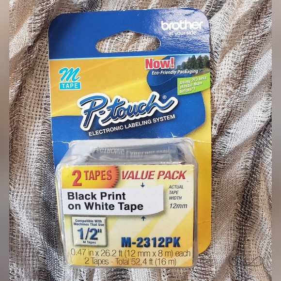 Brother | Other | New 2 Pack Brother Ptouch Labeling System Mtapes 2 ...